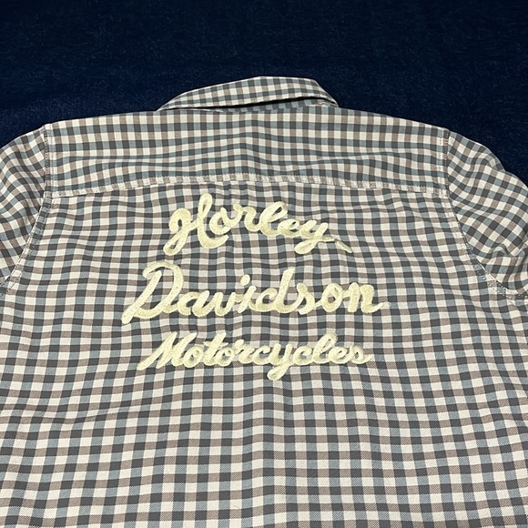 Harley-Davidson | Tops | Womens Plus Size Harley Davidson Gingham Snap ...